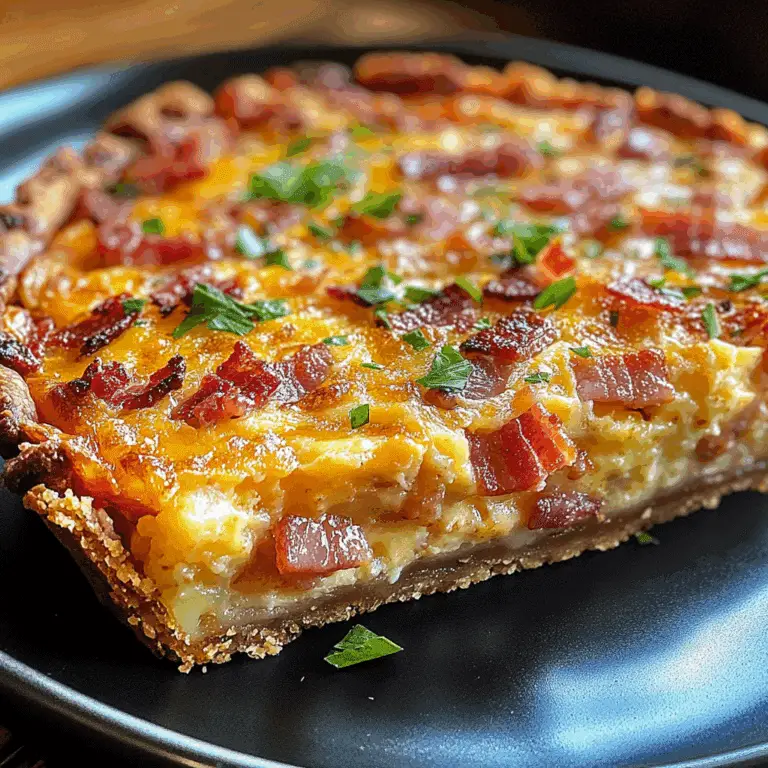 Hash Brown Crust Bacon and Cheddar Quiche – Paradise Dishes
