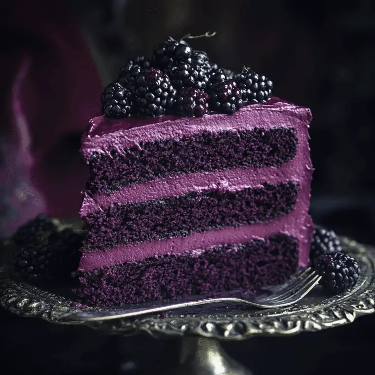 Blackberry Velvet Gothic Cake – Paradise Dishes