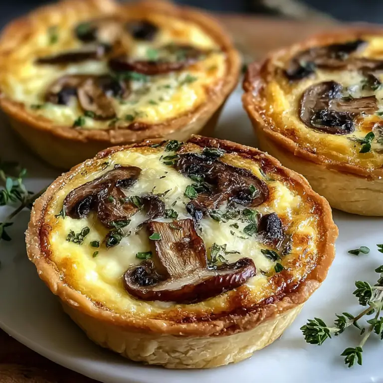 Low Calorie Mini Mushroom Quiche – Paradise Dishes