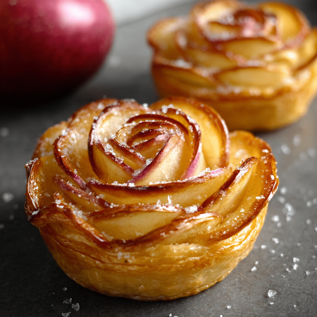 Puff Pastry Apple Roses Tarts – Paradise Dishes